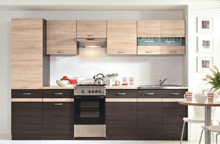 Kuchyňa BRW Junona line 240 cm Wenge a Dub Sonoma | NovyNabytok